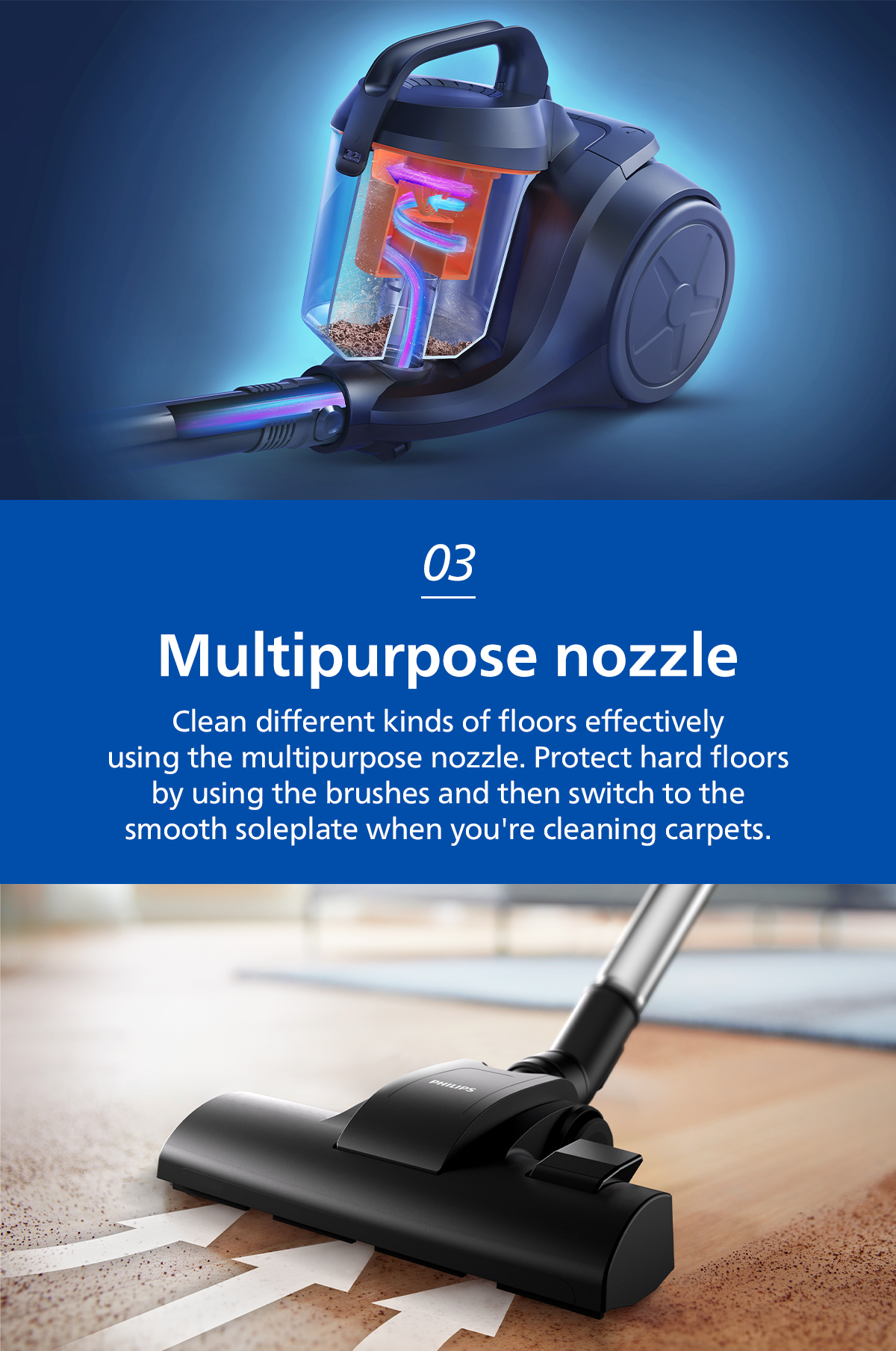 [NEW] PHILIPS Bagless Vacuum 1000 Series, 1200 W, Black XB1042/10 ...