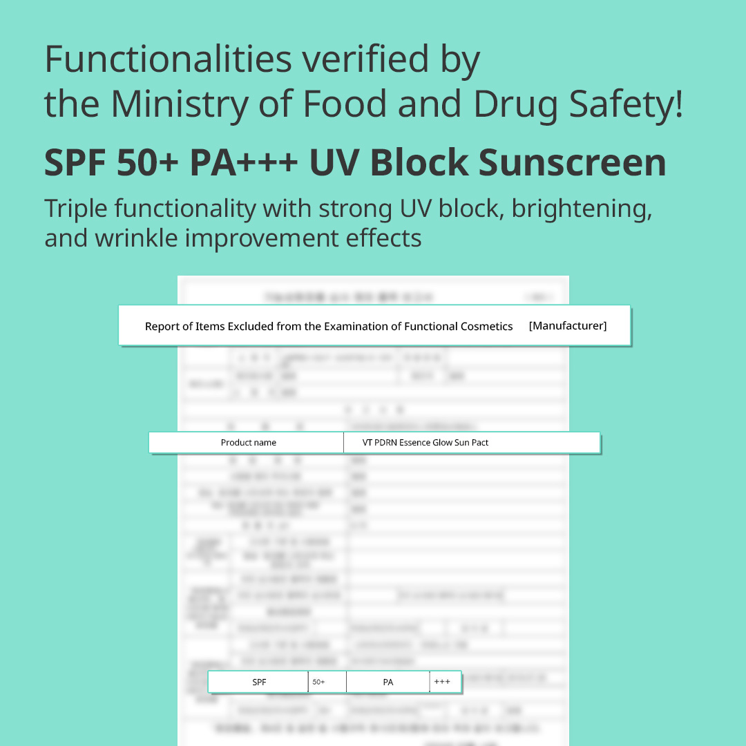 [VT] PDRN Essence Glow Sun pact 10g SPF 50+, PA+++, Plant-based PDRN ...