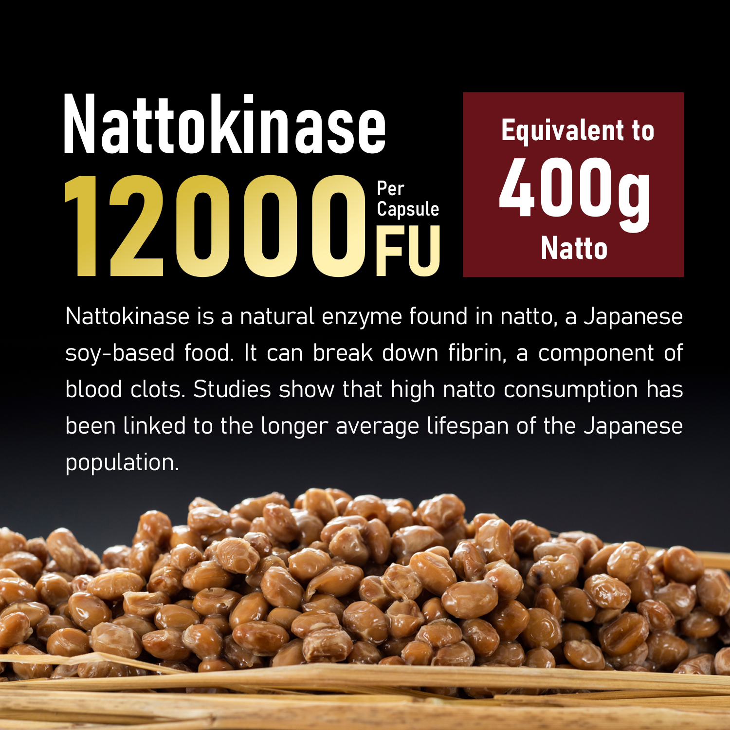 [Herbase] Nattokinase 12000FU supplement (Made in Japan) Lower Blood ...