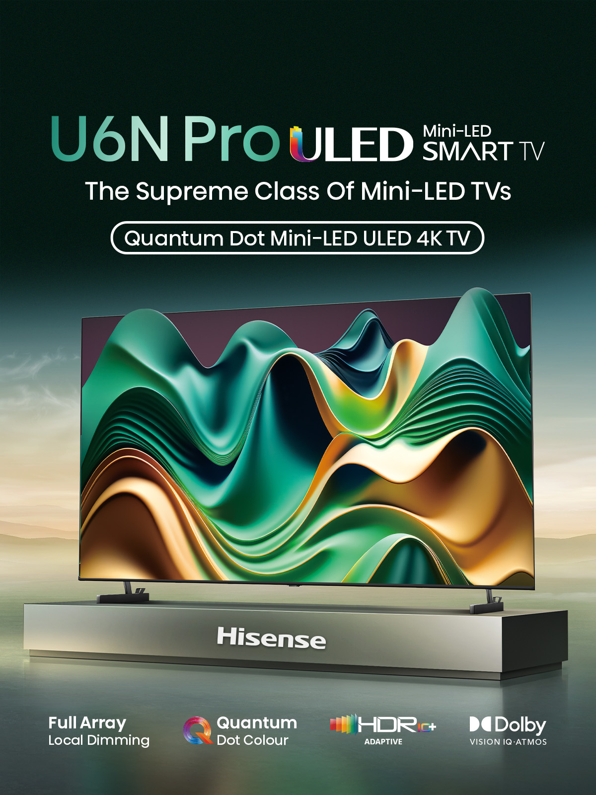 Hisense U6N Pro 55/65/75 inch ULED 4K Mini-LED Smart TV | Full Array Local Dimming | Shopee ...