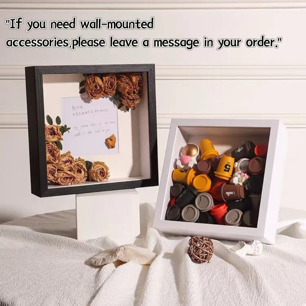 [SG Stock]3D 5cm Depth Wooden Frame Shadow Box Flower Doll Labubu ...