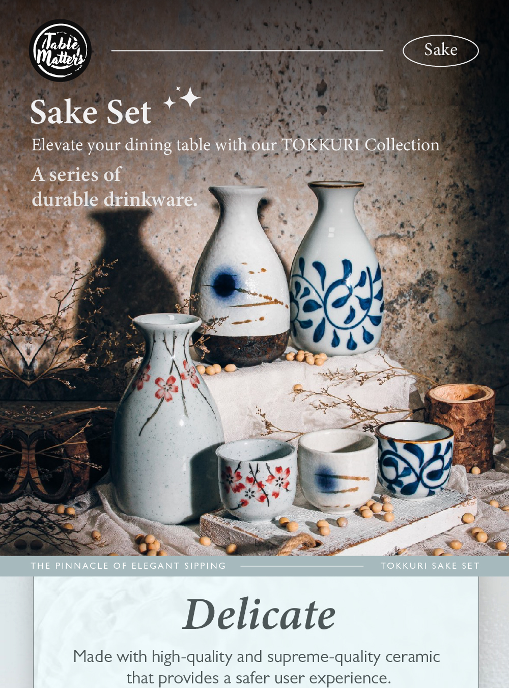 Table Matters - Tokkuri Japan Sake Cup | Japan Sake Bottle Collection [Sake Bottle | Sake Cup ...