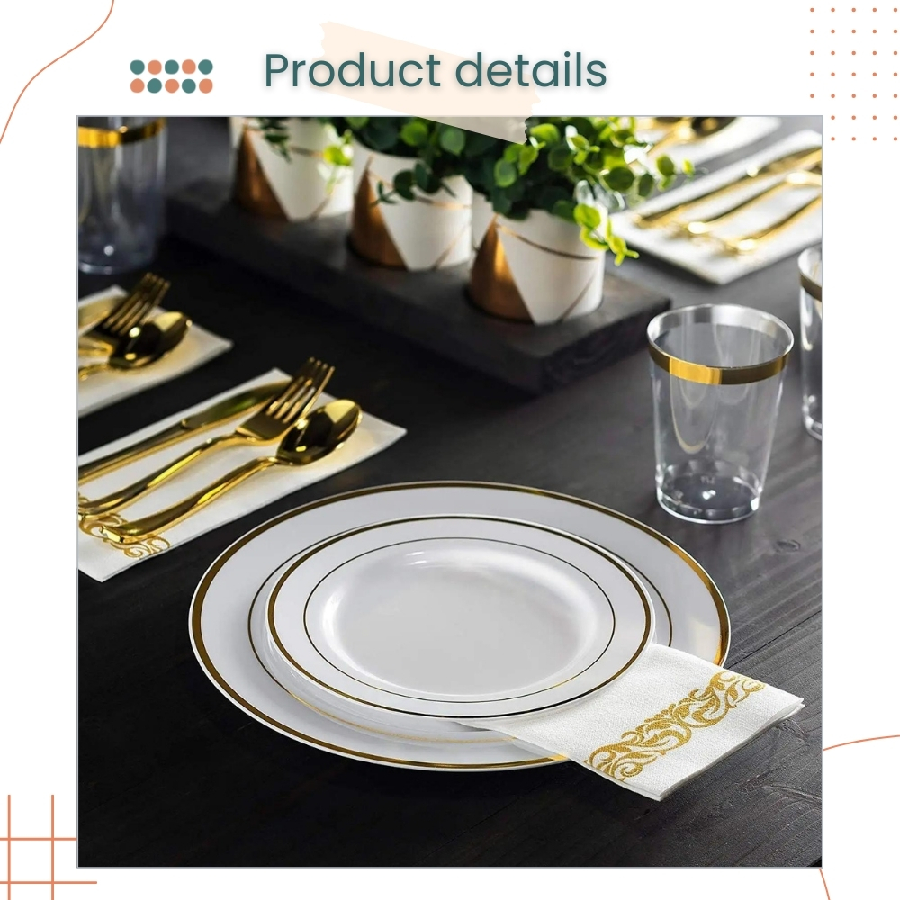 Premium Disposable tableware Cutlery Plates Cups and Napkin Package ...