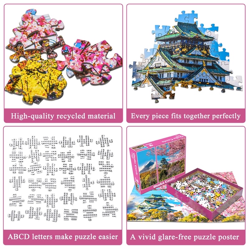Huadada 500/1000 Pcs Piece Pieces Adult Jigsaw Puzzle 1000 Pieces ...