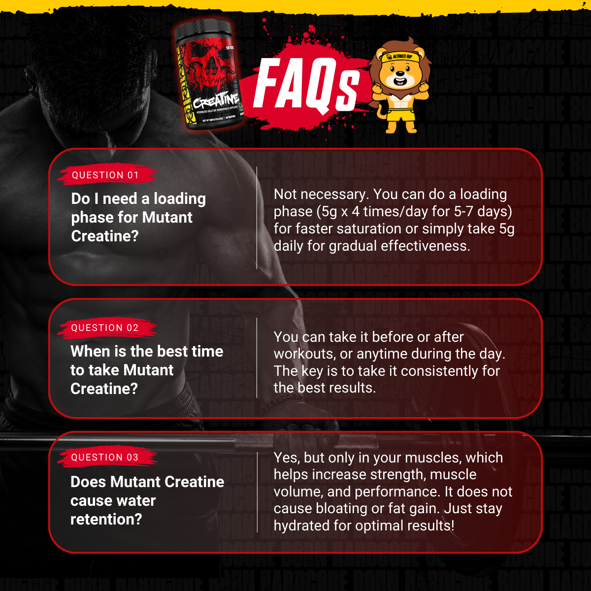 Mutant, Mutant Creatine, 100% Pure Creatine Monohydrate, Fast Recovery ...