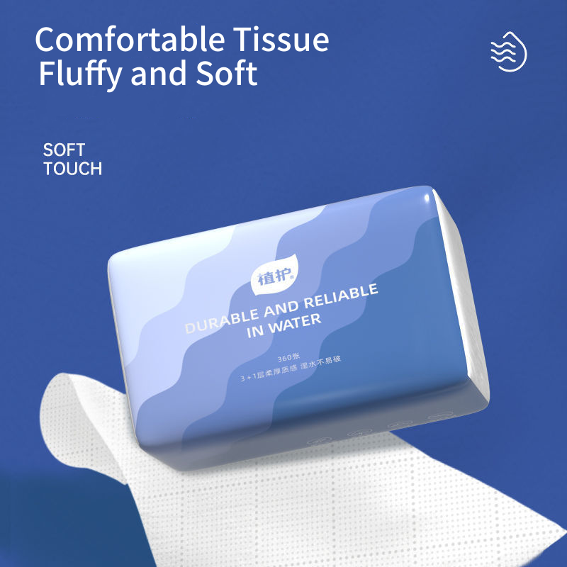 Household Tissue Paper Primary Wood Pulp 4 Ply Extra-Thick Toilet ...