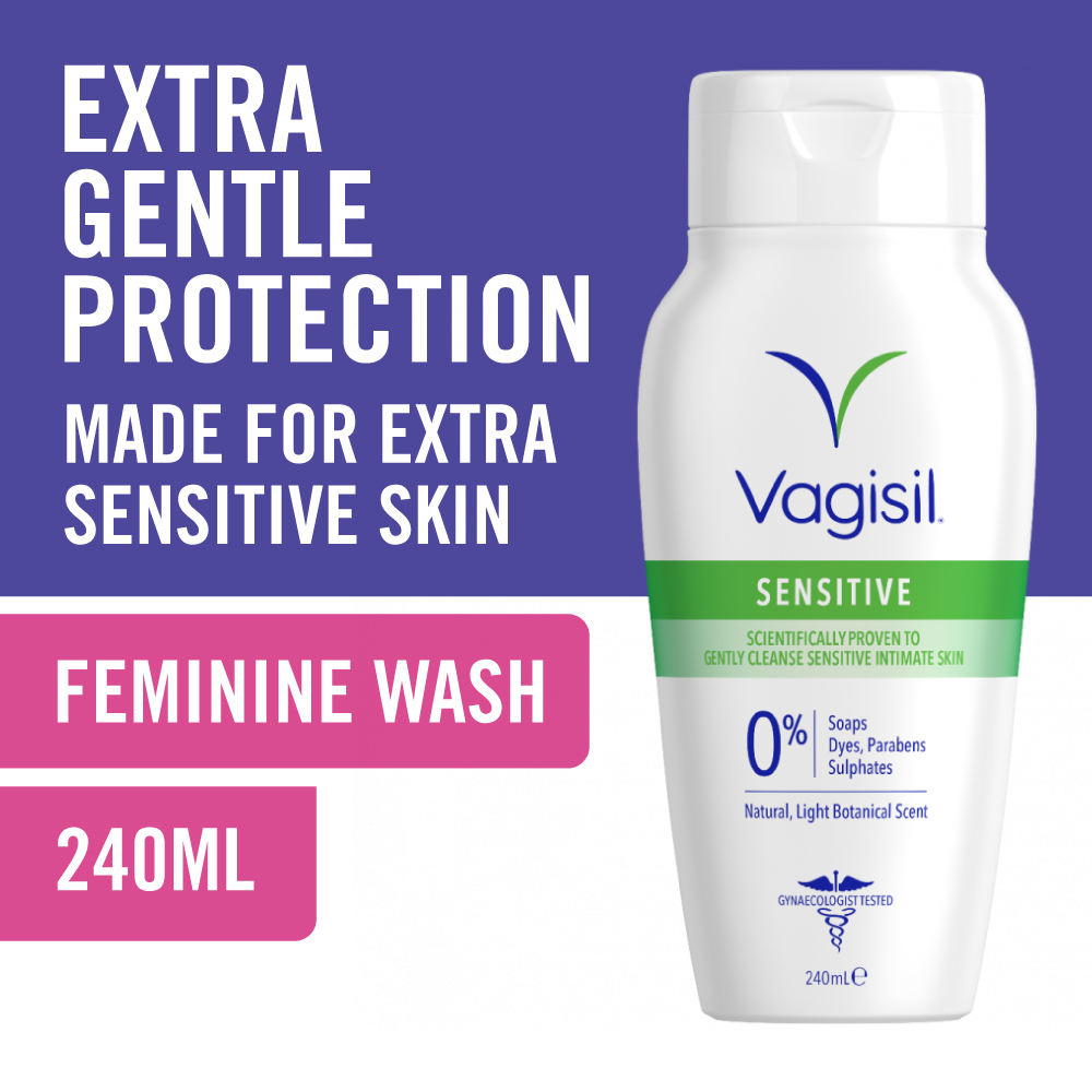 VAGISIL Feminine Wash Clean Scent Formula (For Sensitive Skin) 240ml ...