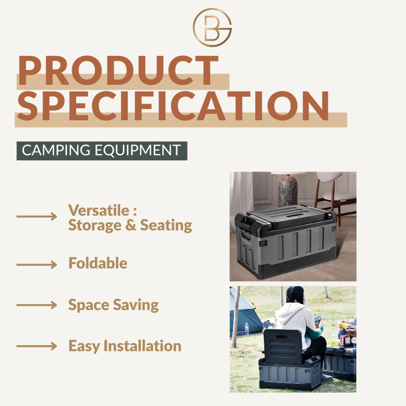 Outdoor Camping storage box with seat | Foldable box | Car storage box ...