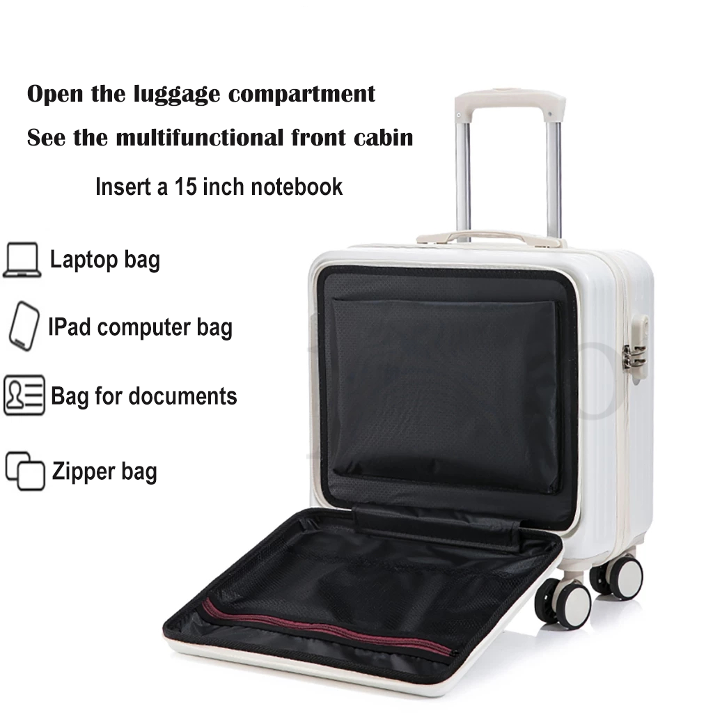 PG Cabin Luggage 18 Inch Mini Suitcase Lightweight ABS+PVC Travel ...