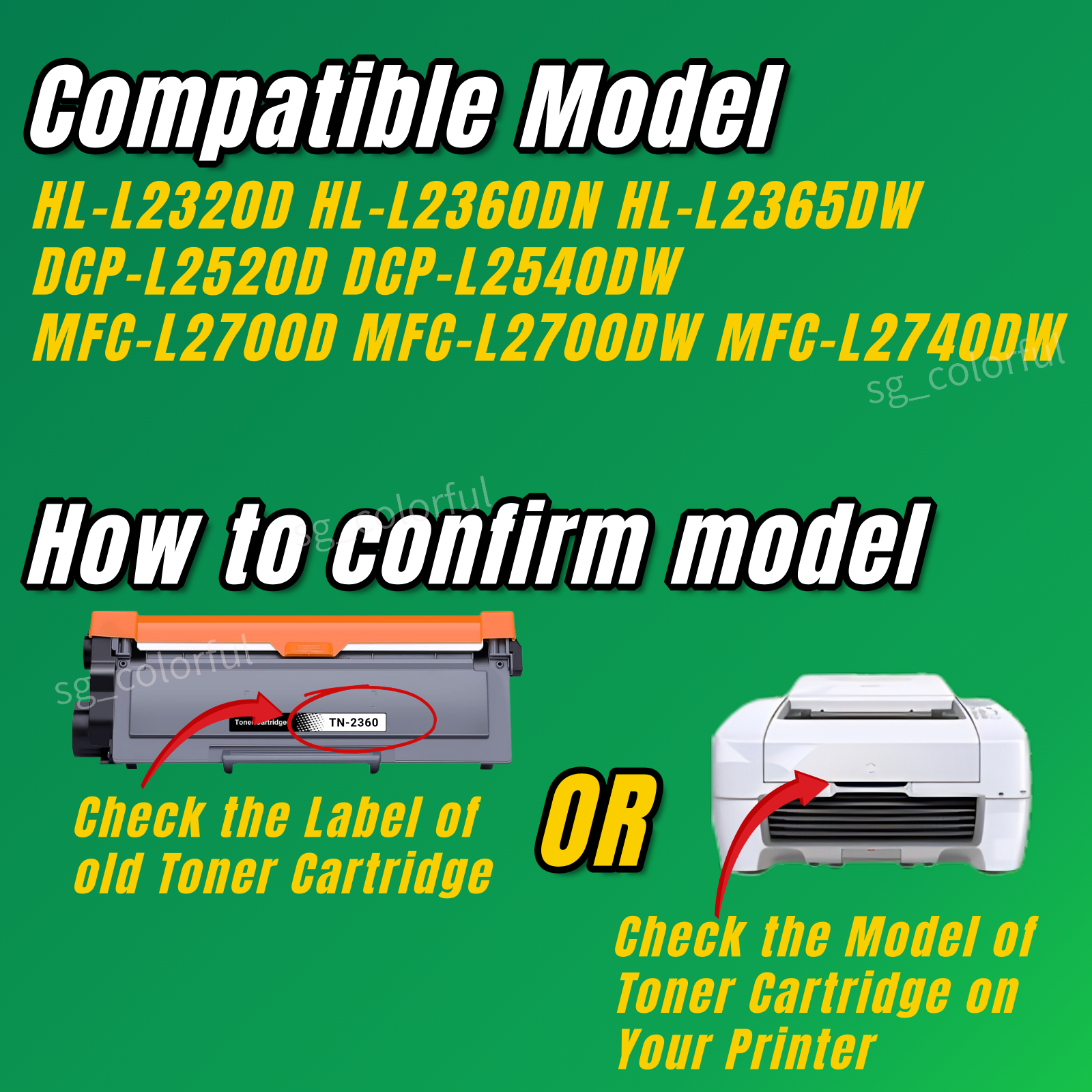 TN-2380 TN2380 Brother Toner Compatible cartridge for Brother HL-L2360DN DCP-L2540DW HL-L2365DW ...
