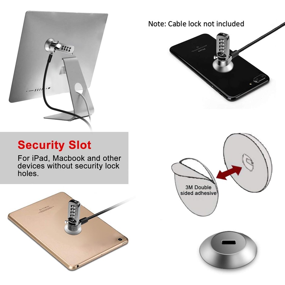 Security Lock Slot Adapter Kit Aluminum /Anti -thief suitable for ...
