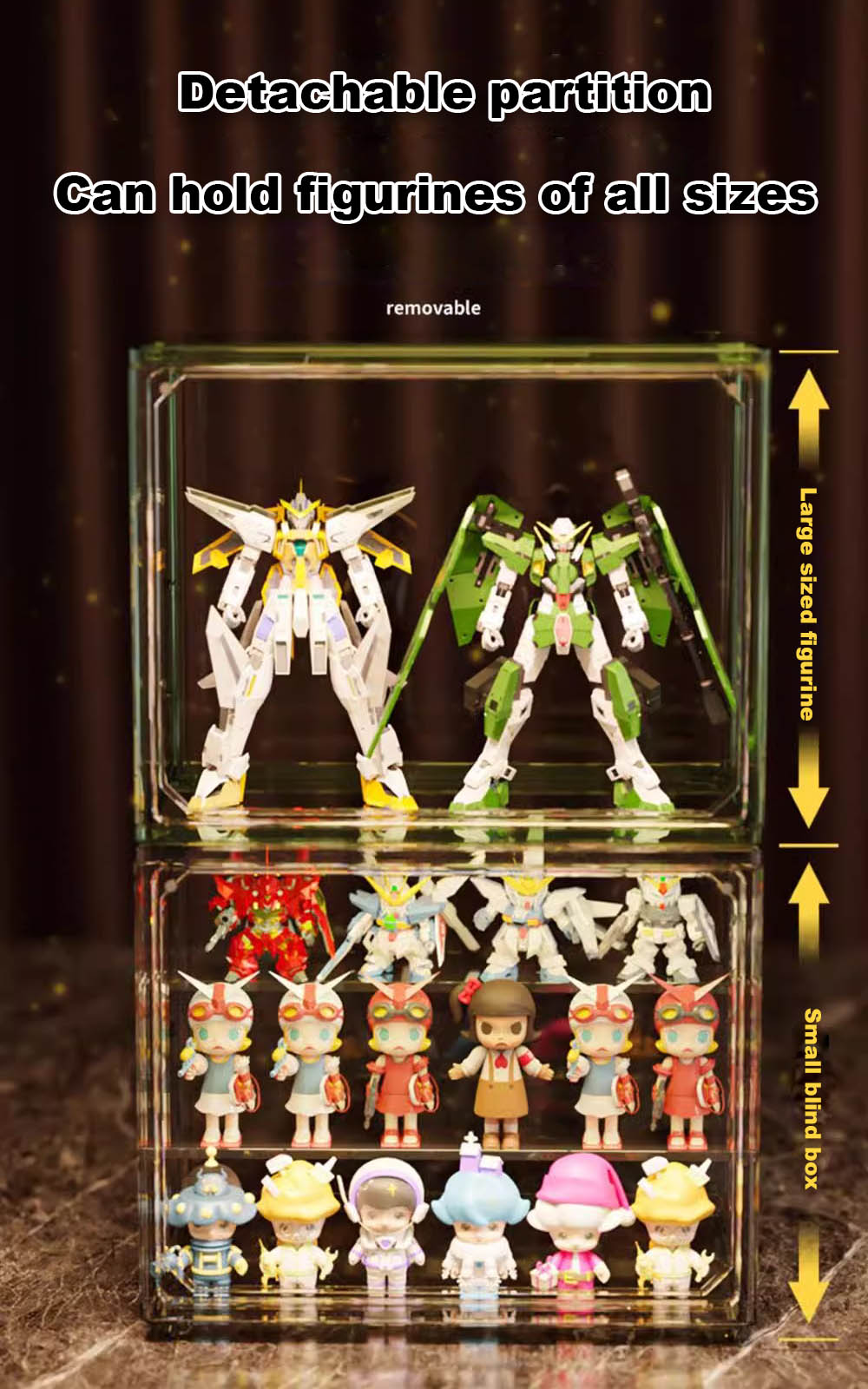 Full Clear Acrylic Popmart Display Box Transparent Storage Box ...