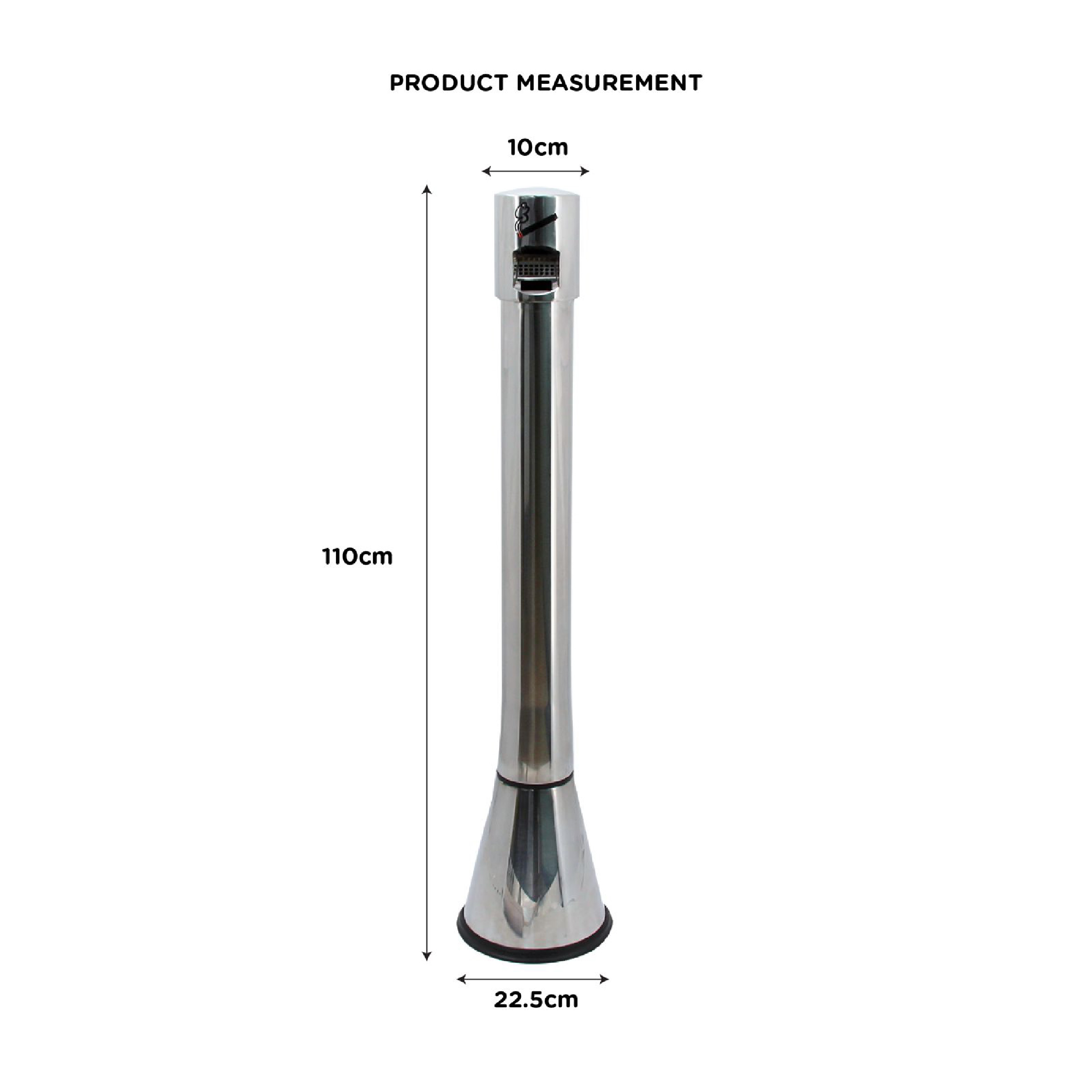 ASH-094 Ash Tray Stand | Stainless Steel Dustbin | Floor Standing Stand ...
