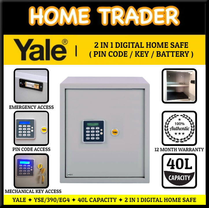 YALE DIGITAL HOME SAFE WITH KEY YSS/200/DB2 YSS/250/DB2 YSS/300/DB2 YSS/390/DB2 YSS/520/DB2 ...