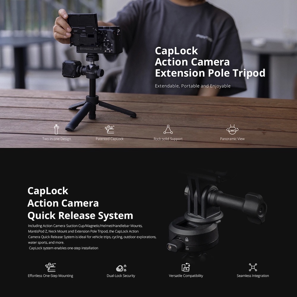 PGYTECH Caplock Quick Action Camera Extension Pole Tripod | Shopee ...
