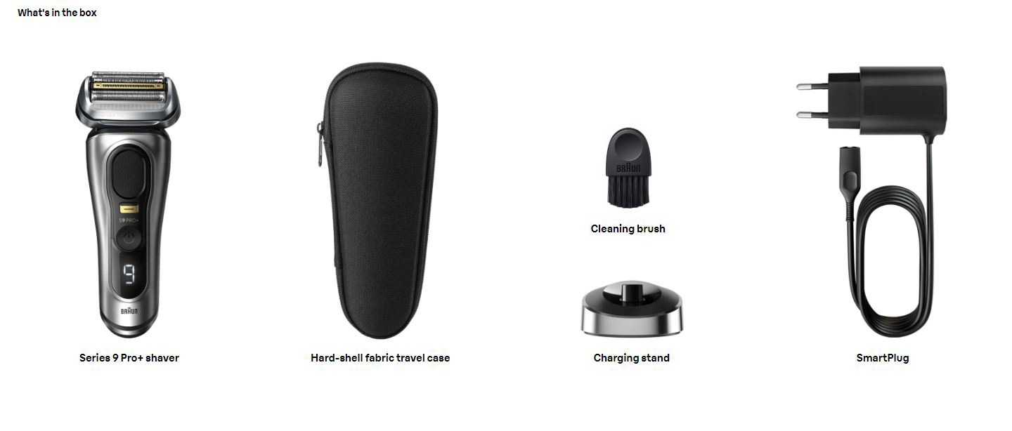 Braun Series 9 Pro+ 9517s Electric Shaver for Men Rechargeable Wet ...