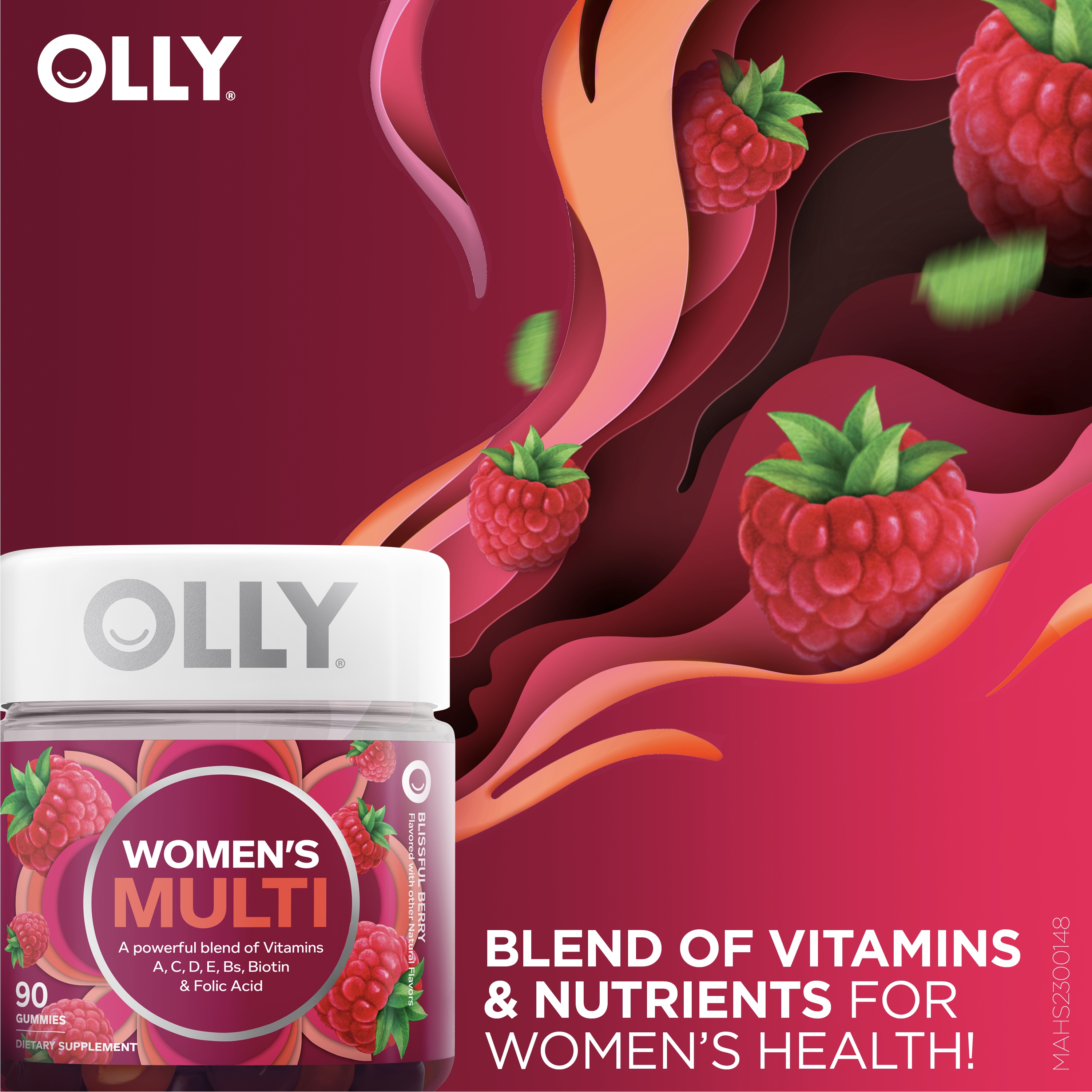 [Bundle of 3] OLLY Women Gummy Multivitamins with Vitamin C, A, D, E ...