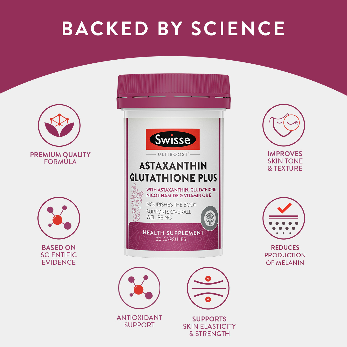 Swisse Beauty Asta-Gluta Bright 60 Caps | Shopee Singapore