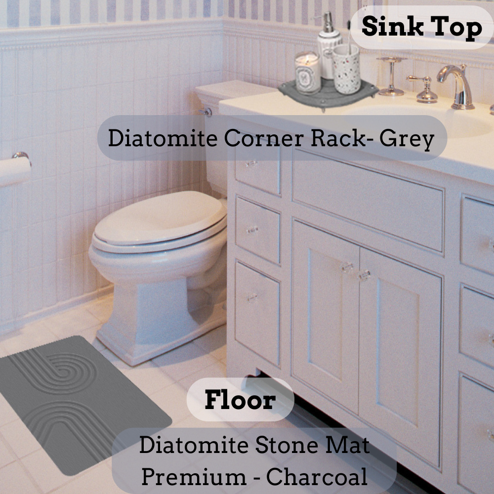 🇸🇬 Elegant Diatomite Stone Mat, Super Absorbent Quick Dry Diatomite ...