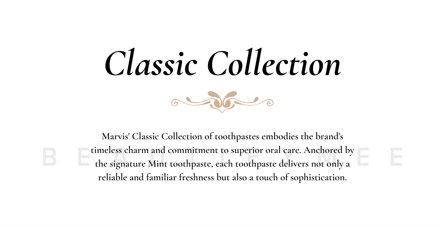 Marvis Toothpaste Collection (Blossom Tea, Classic Strong Mint, Creamy ...