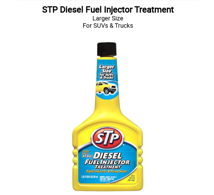 STP Diesel Fuel Injector Treatment 20oz (Larger Size for SUV/Trucks ...