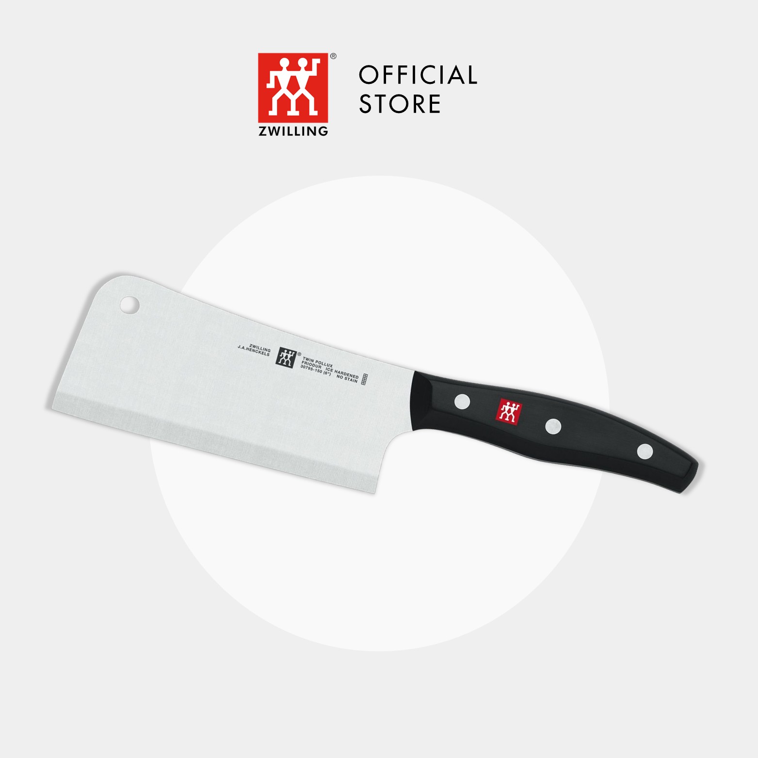 ZWILLING Twin Pollux 15cm Chinese Cleaver Knife with Hanging Hole ...