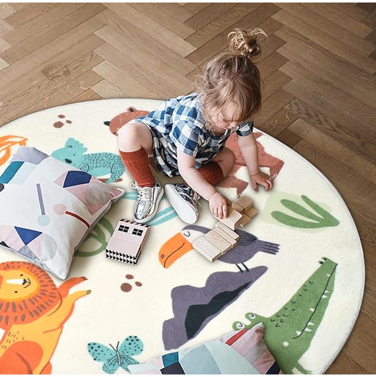 Cashmere Carpet Soft Kids Room Baby Anti-Slip Crawl Floor Mat Nursing ...