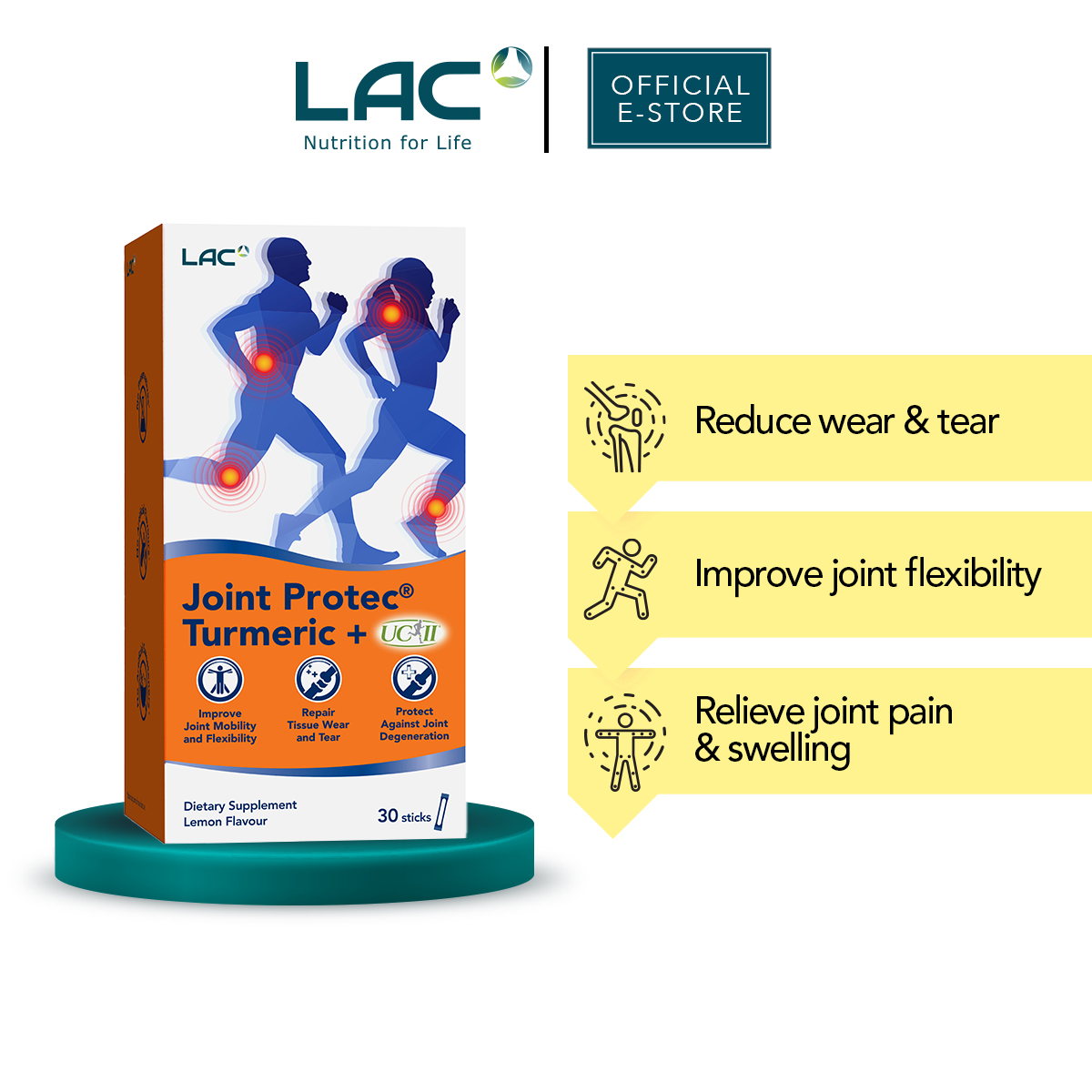 [LAC JOINTS] Joint Protec Turmeric (30 vegetarian capsules / 30 powder ...