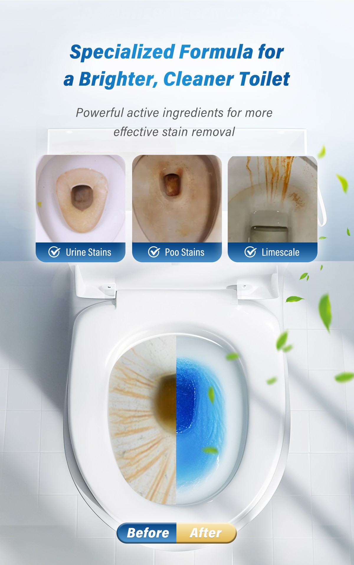 HYPER CLEAN Toilet Cleaner Tablet Auto Toilet Bowl Cleaner Fast Toilet ...