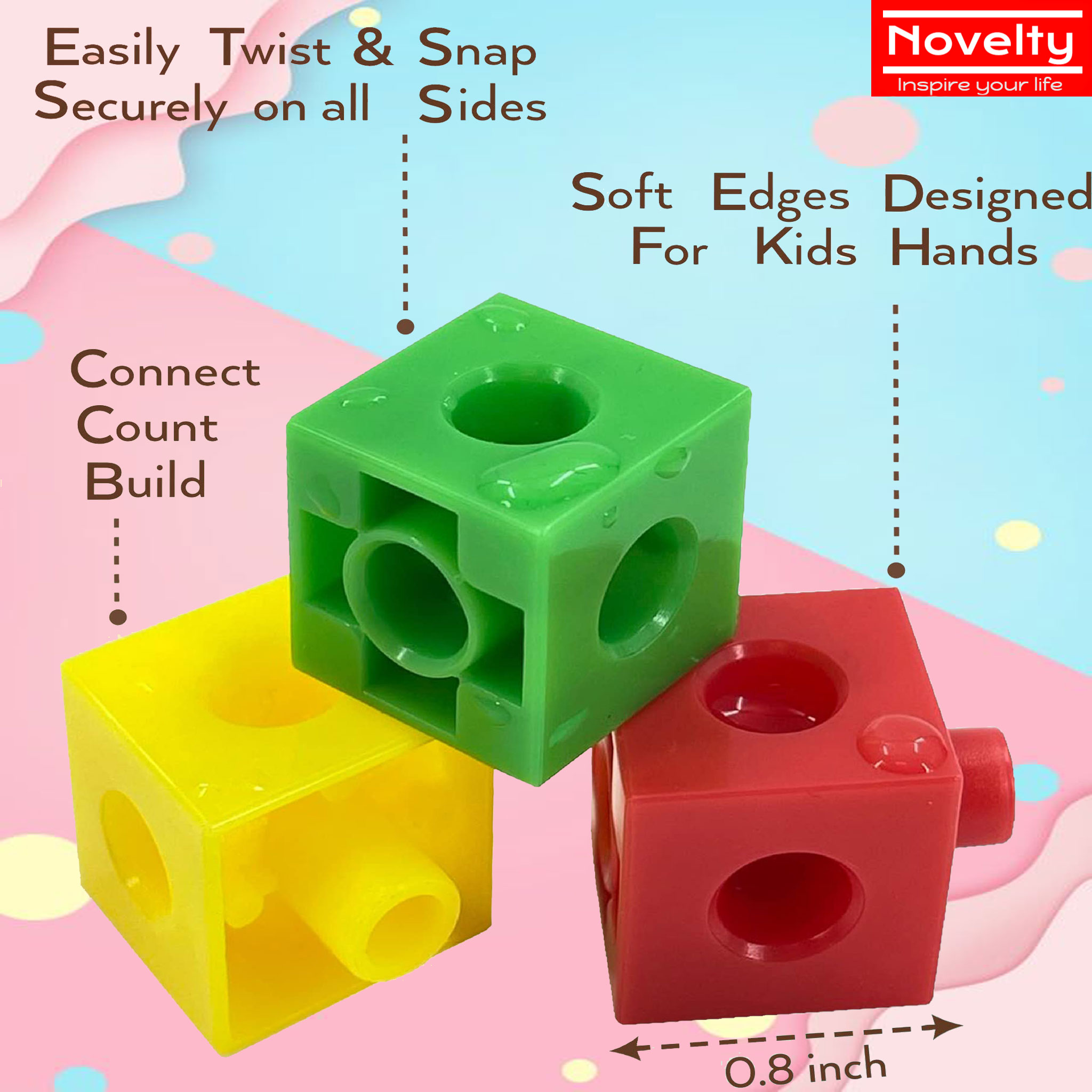 (🇸🇬 Local seller) Math Linking Cubes Manipulative Connecting and ...
