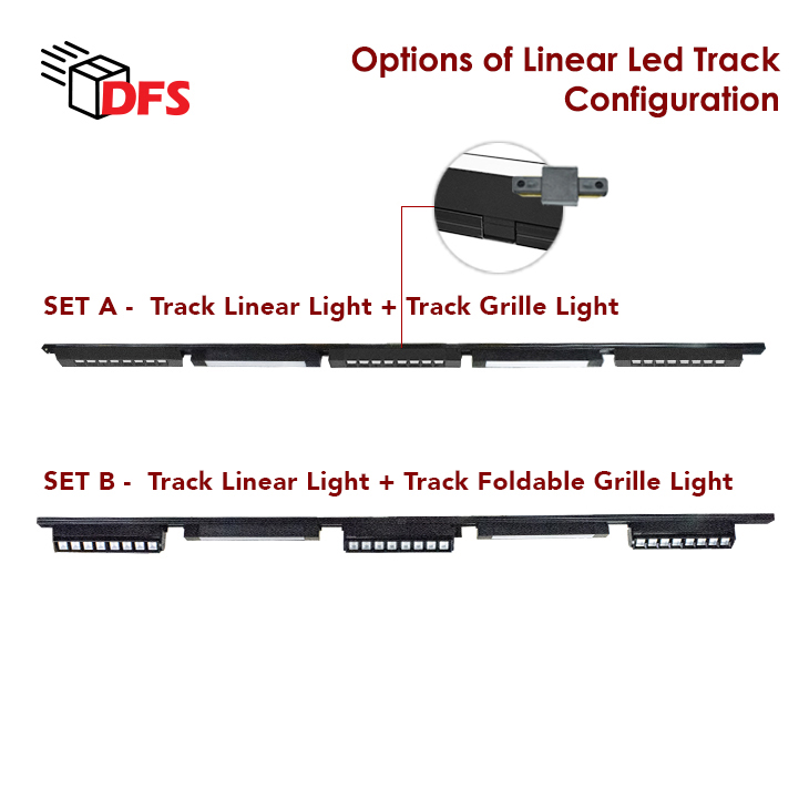 DFS LED LIGHT LED Linear + Grille Track Light / Linear + Foldable Track ...