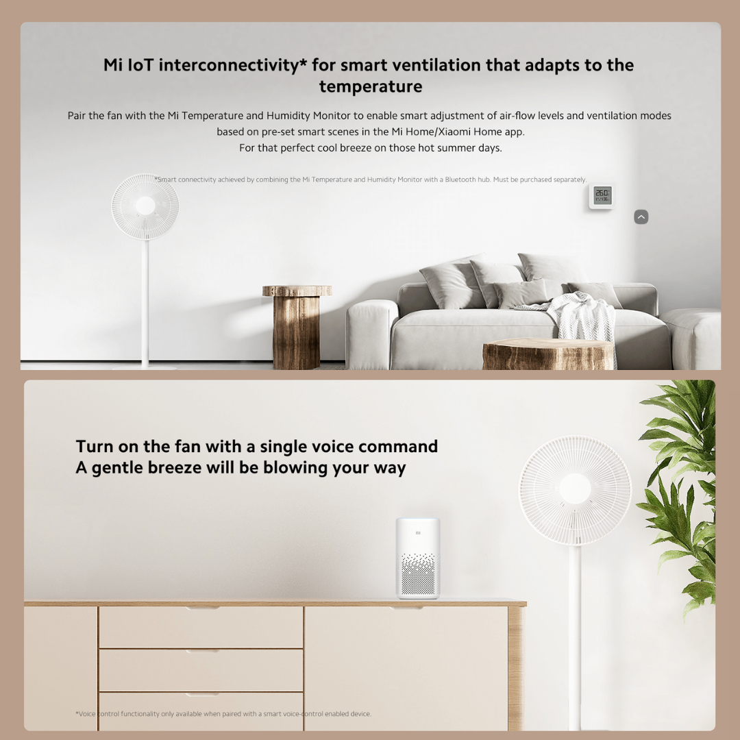 Xiaomi Mi Fan 2 Lite | Dual height | Smart Controls | Shopee Singapore