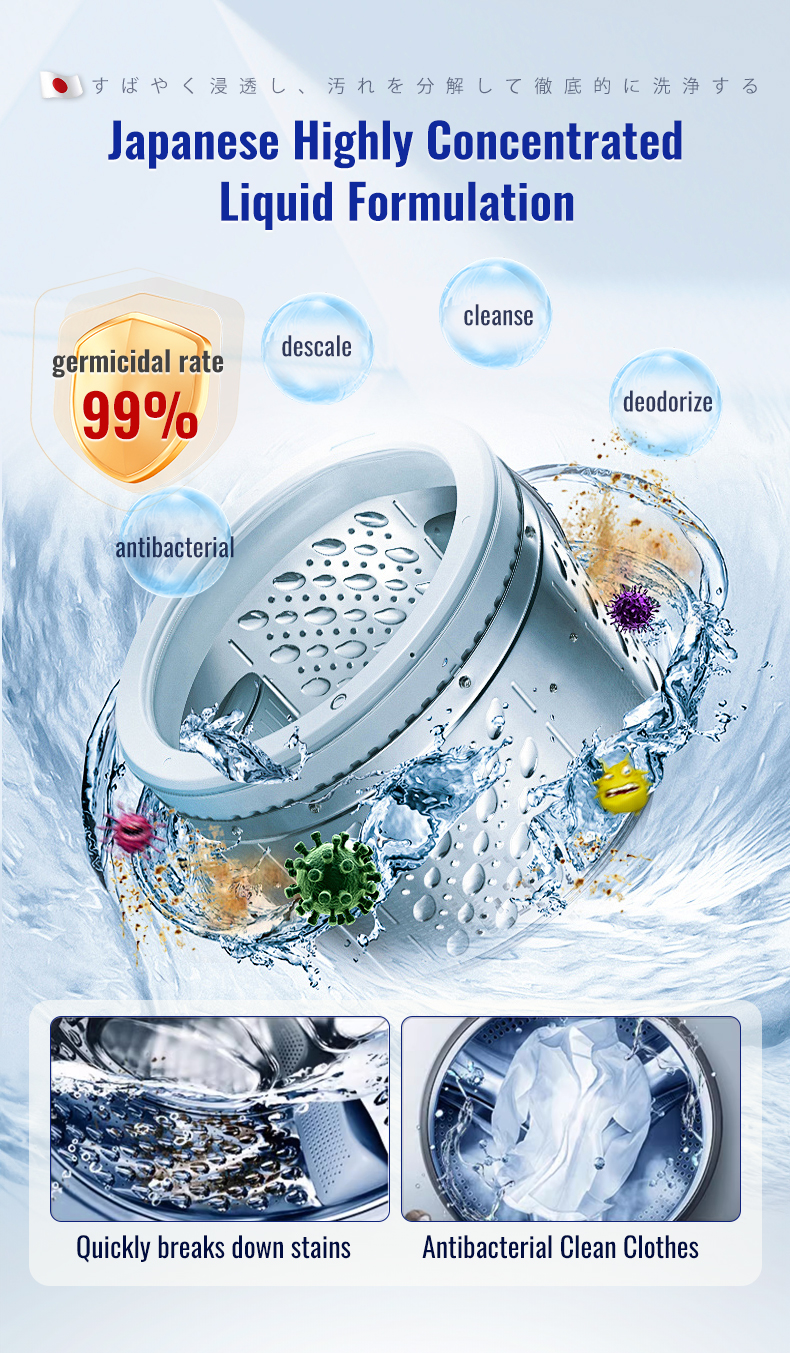 Washing Machine Cleaner Liquid Mold Remover Deodorant Elimination No ...