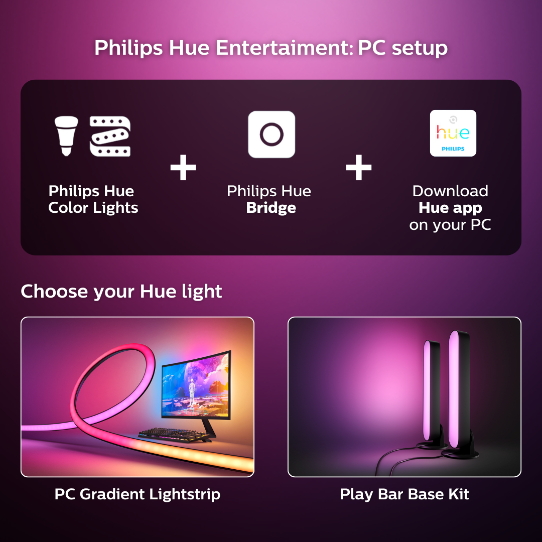 Philips Hue Podium Bundle (Hue RGB Play Bar + V4 2m Lightstrip Base Kit) | Shopee Singapore