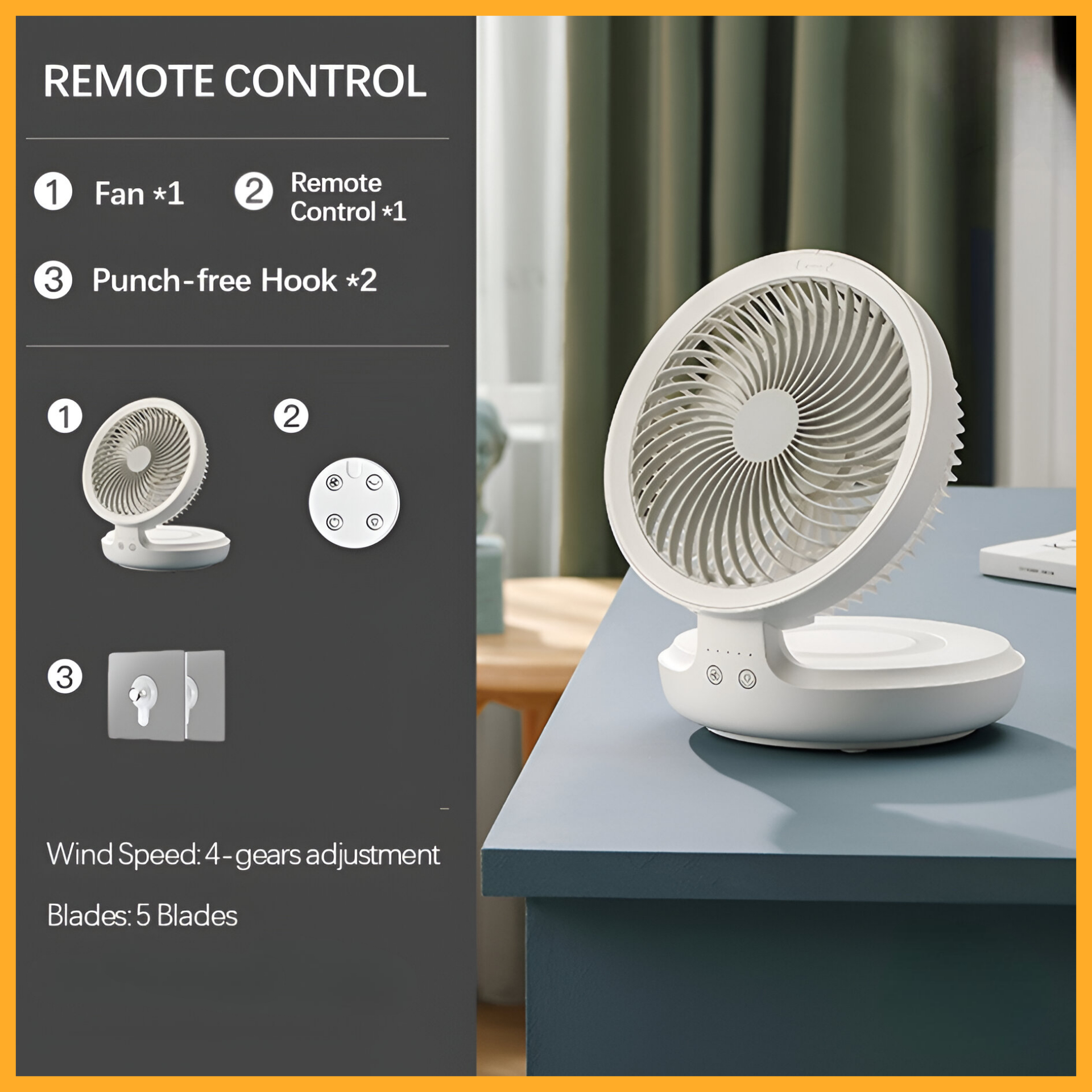 Edon Fan 4000mh /w Remote Control n Rotate | Shopee Singapore