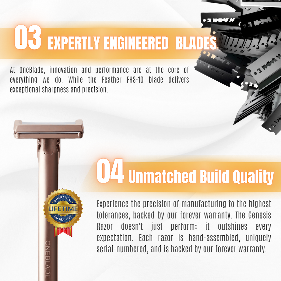 [FREE STAND & BLADE] OneBlade Core Safety Razor - Single Blade Manual ...