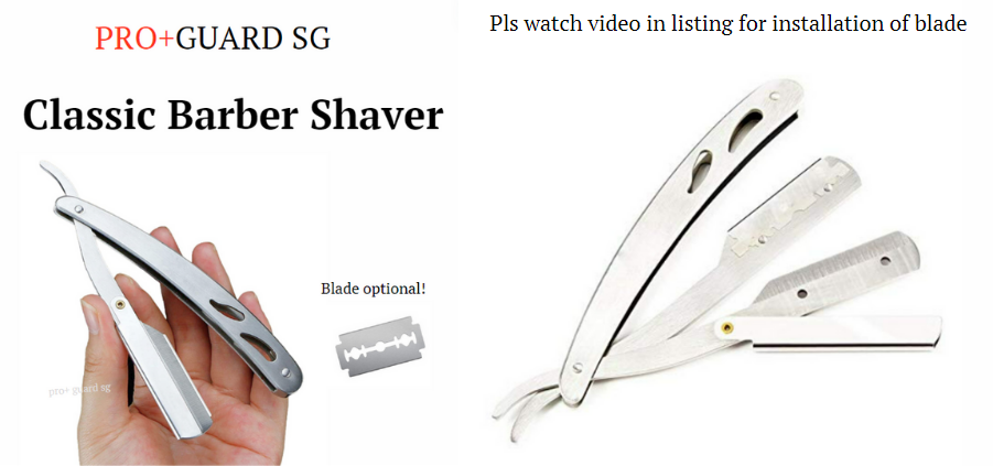 [SG] Classic BARBER RAZOR Blade / Refills - Stainless Steel Blade ...