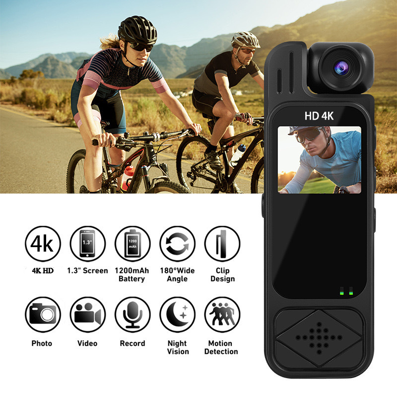 4K Full HD Mini Wifi Camera Recorder Video Action Vlog Cam Body Action Camera Night Vision Anti ...