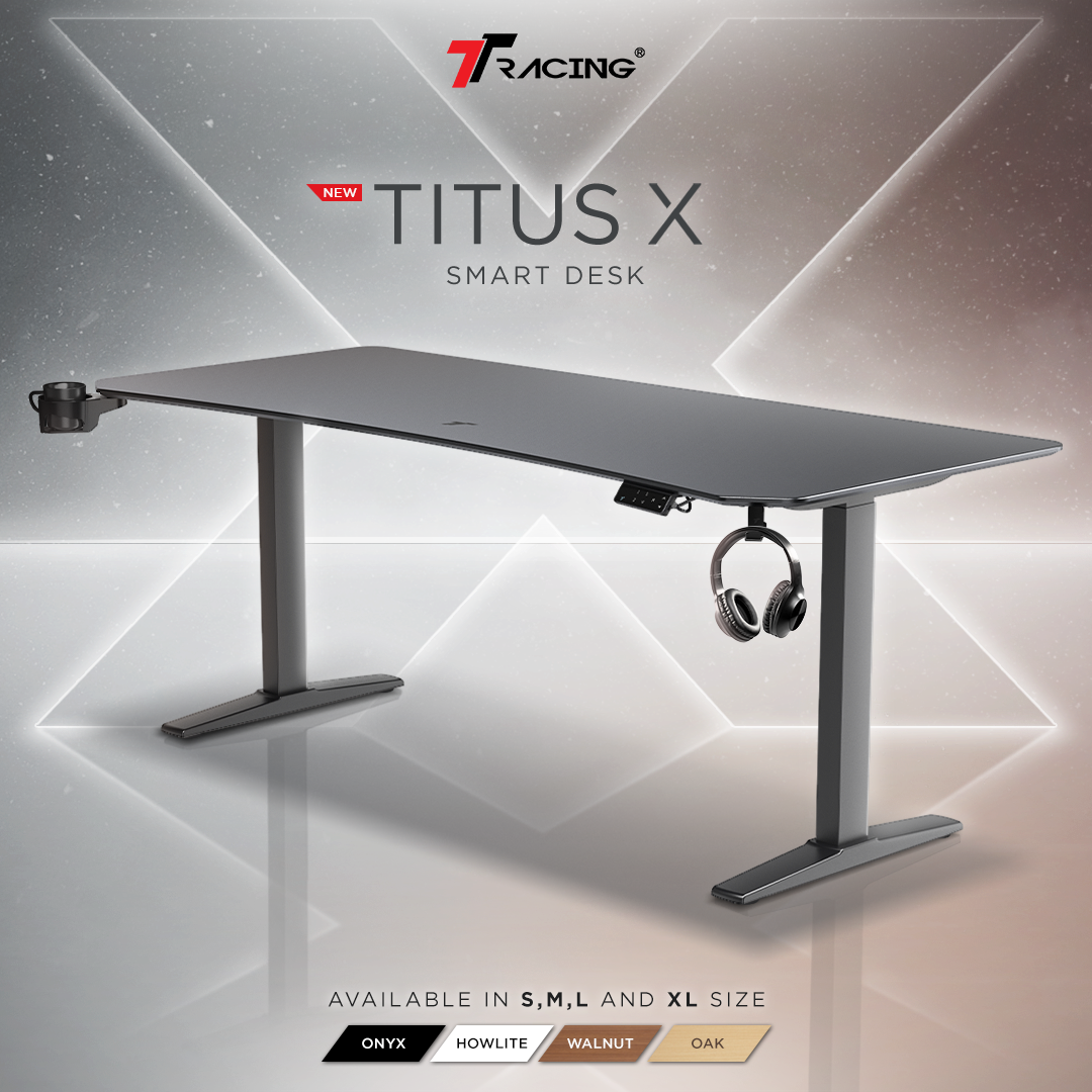 TTRacing Titus X Smart Desk Ergonomic Standing Desk Electric Height ...