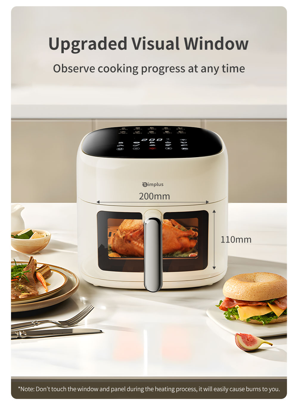 Simplus Air Fryer | 6.5L Large Capacity | 1500W Power | Non-Stick ...