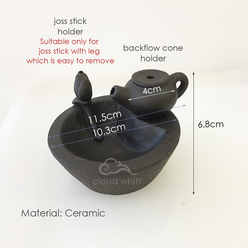 【SG】Backflow Cone Burner + Incense Holder - Teapot design | Shopee ...