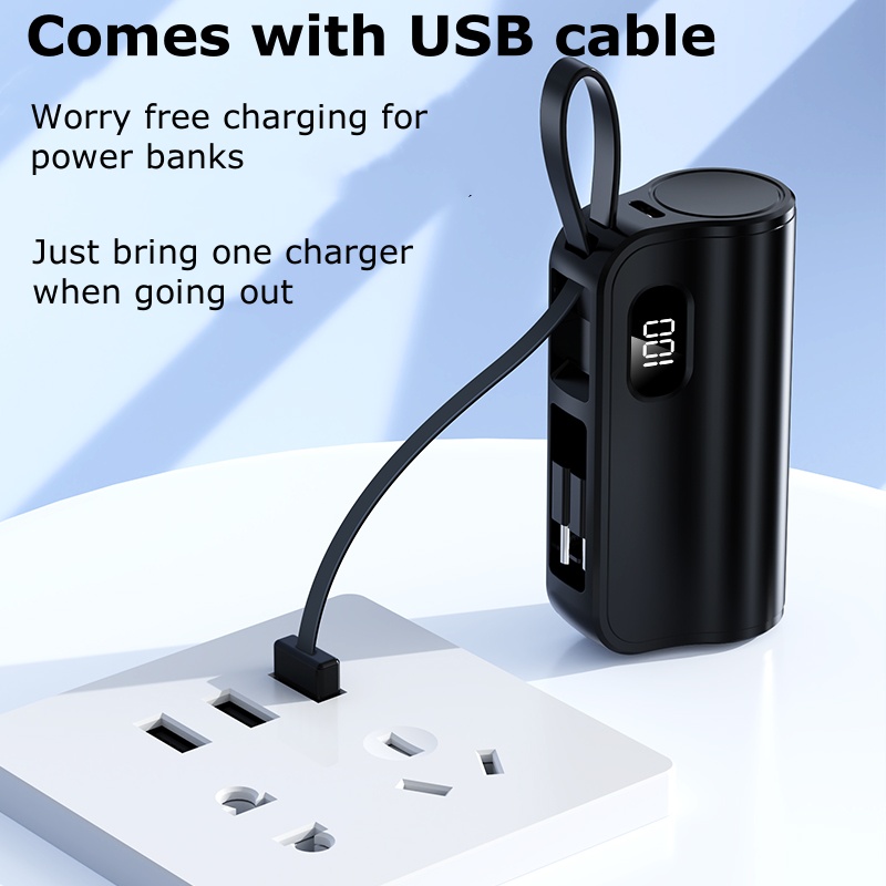 [FREE gift] MINI power bank 10000mAh With Type c & iphone Convert ...