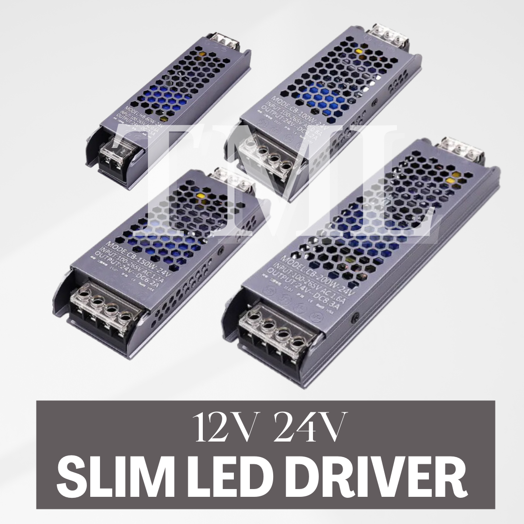 Premium Slim 12V 24V LED Driver Power Supply for LED Striplight Strip ...