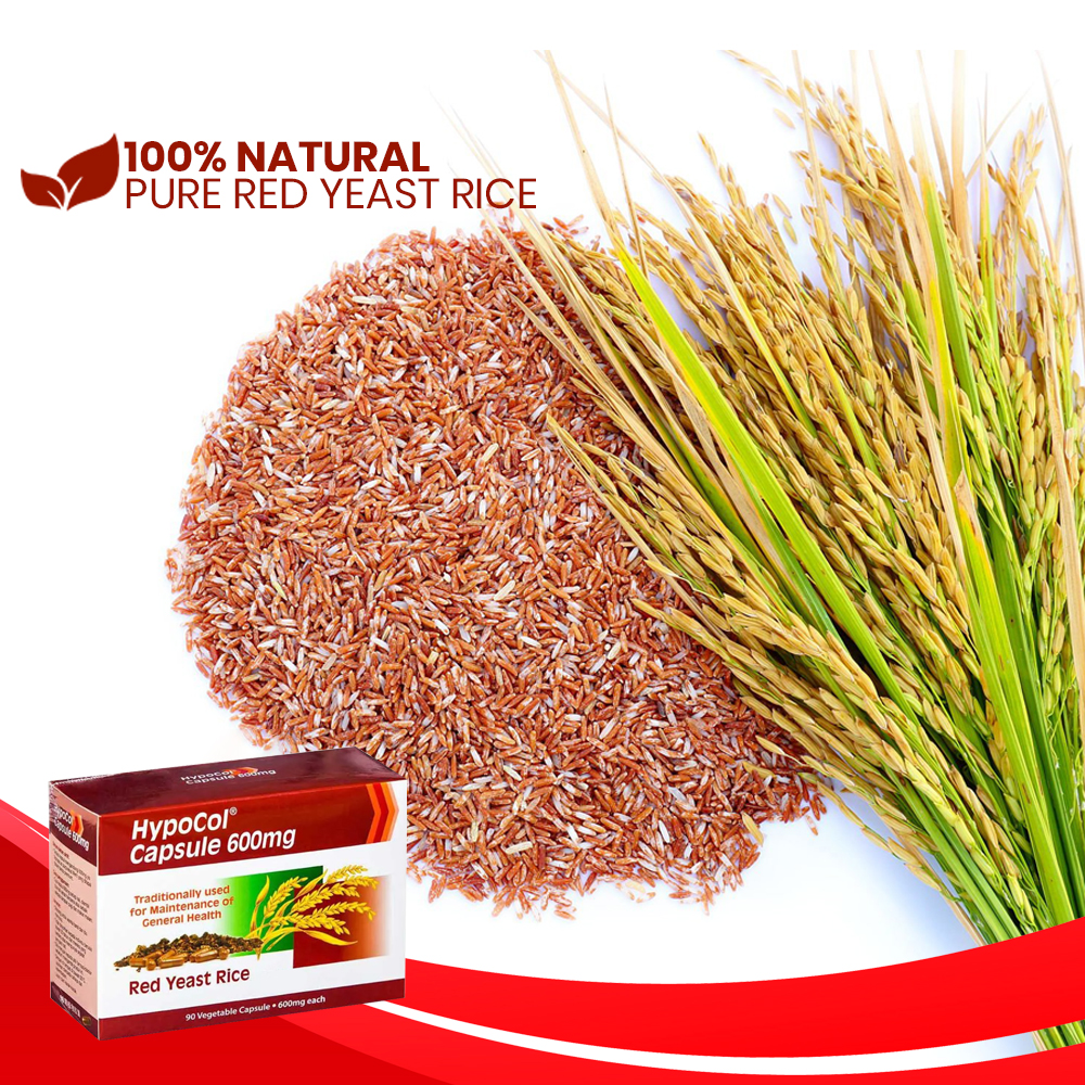 Hypocol 600mg Red Yeast Rice [180 90 Capsules 💊] 🌾 Healthy Cholesterol ...