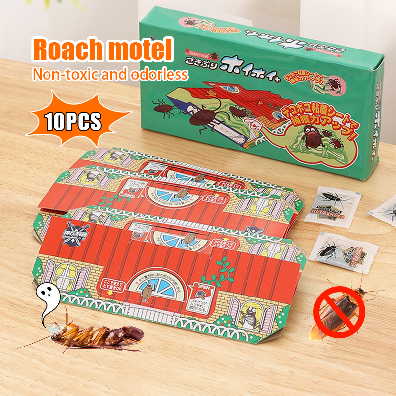 【SG Ready Stock】10 Traps (1Box) Cockroach Trap Lizard Trap Sticker Glue ...