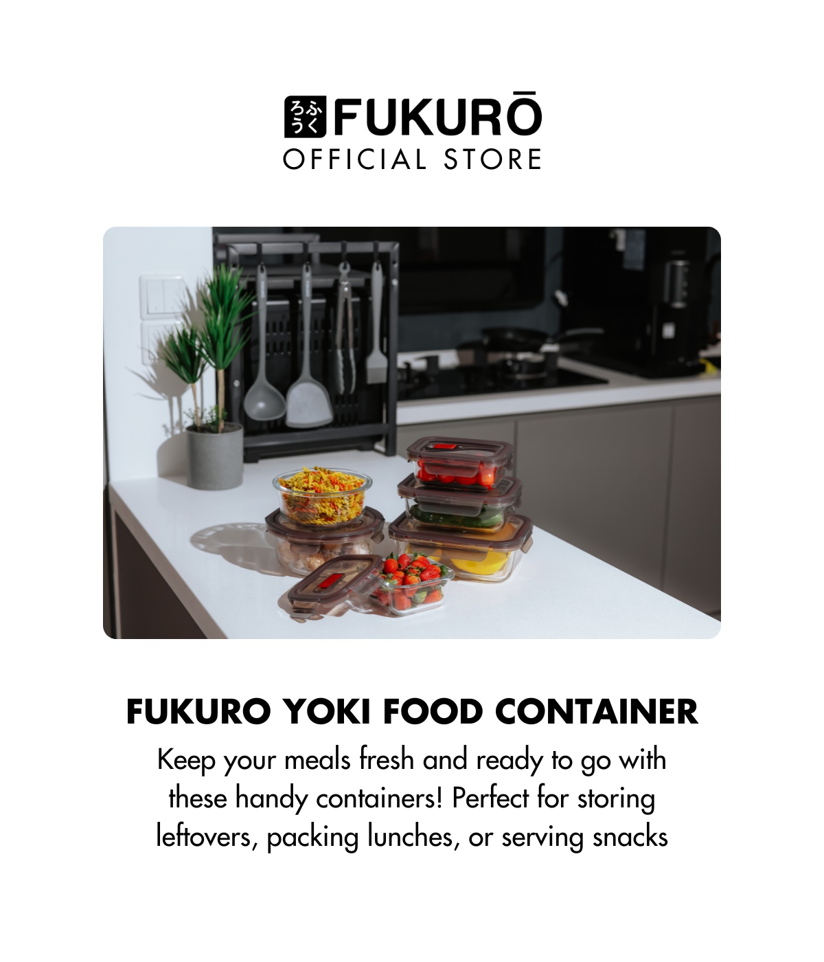 Fukuro Airtight Glass Food Container | Made with Yoki Borosilicate ...