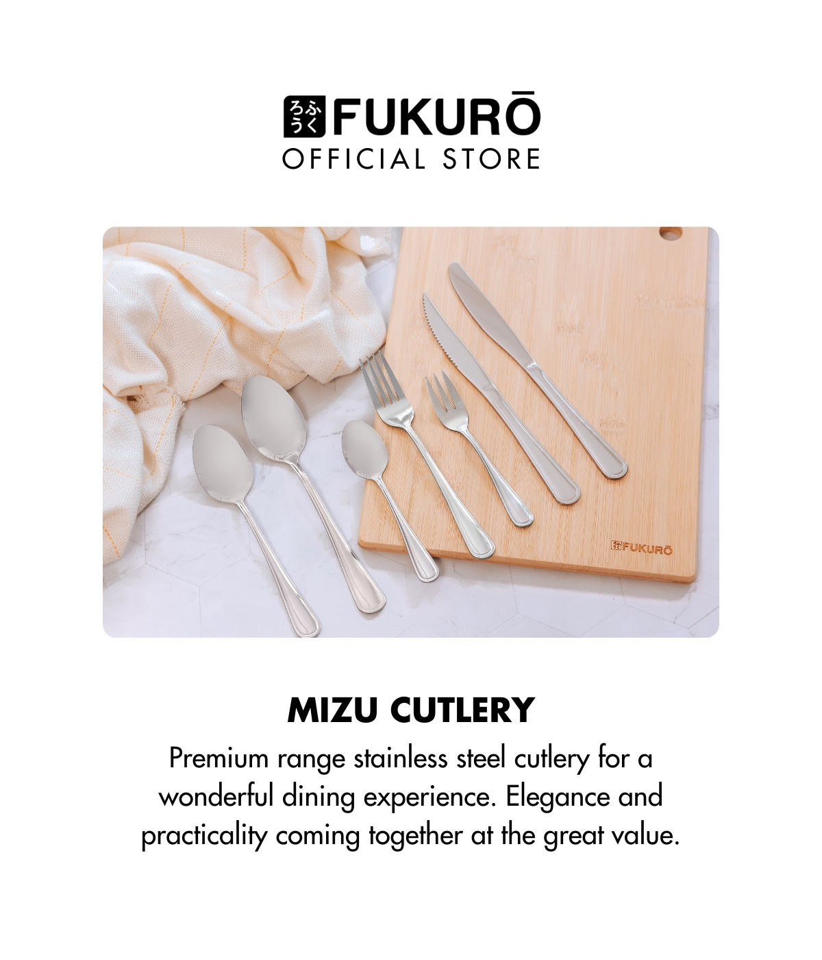 Fukuro Steak Knife (2 Pcs) Stainless Steel Dining Utensils Cutlery Mizu ...