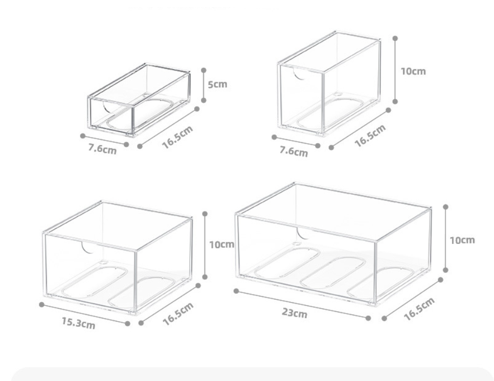 Transparent Desk Organiser Stationery Storage Drawer Desk Drawer ...