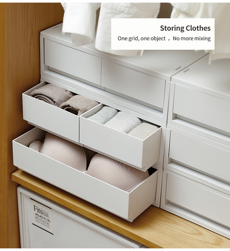 (HOME+) Drawer Style Storage Box Desktop File Storage Box | Shopee ...