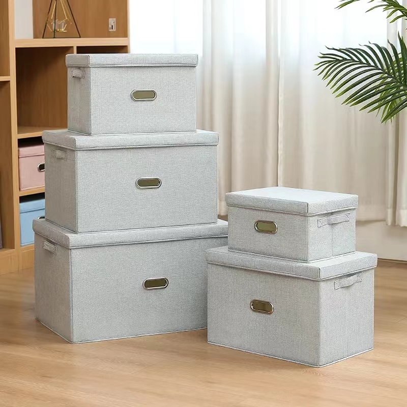 【SG STOCK】High quality storage box cotton and linen foldable ...
